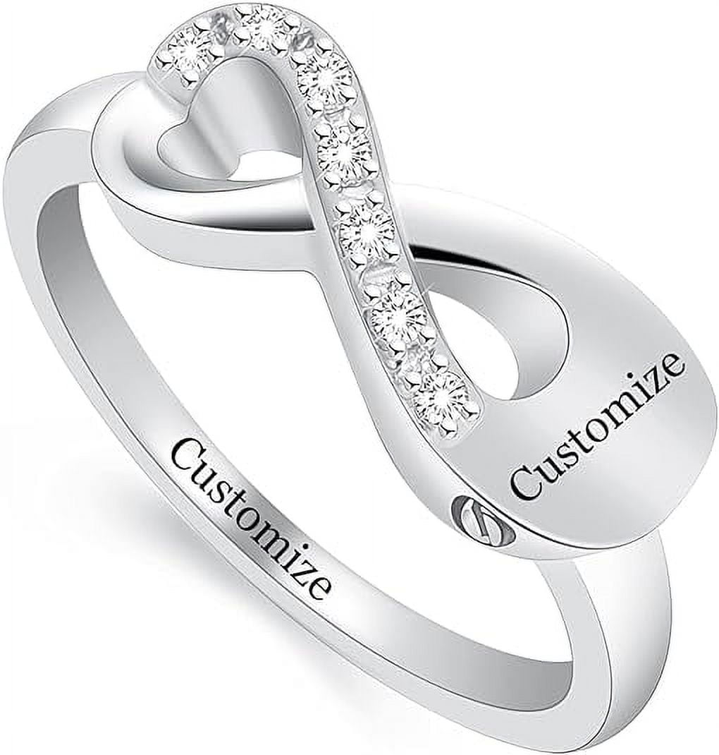 Infinity Cremation Urn Ring for Ashes Infinity Crystal Memorial Ring ...