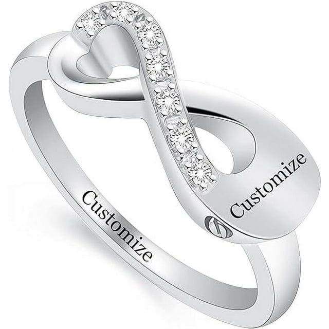 Infinity Cremation Urn Ring for Ashes Infinity Crystal Memorial Ring ...