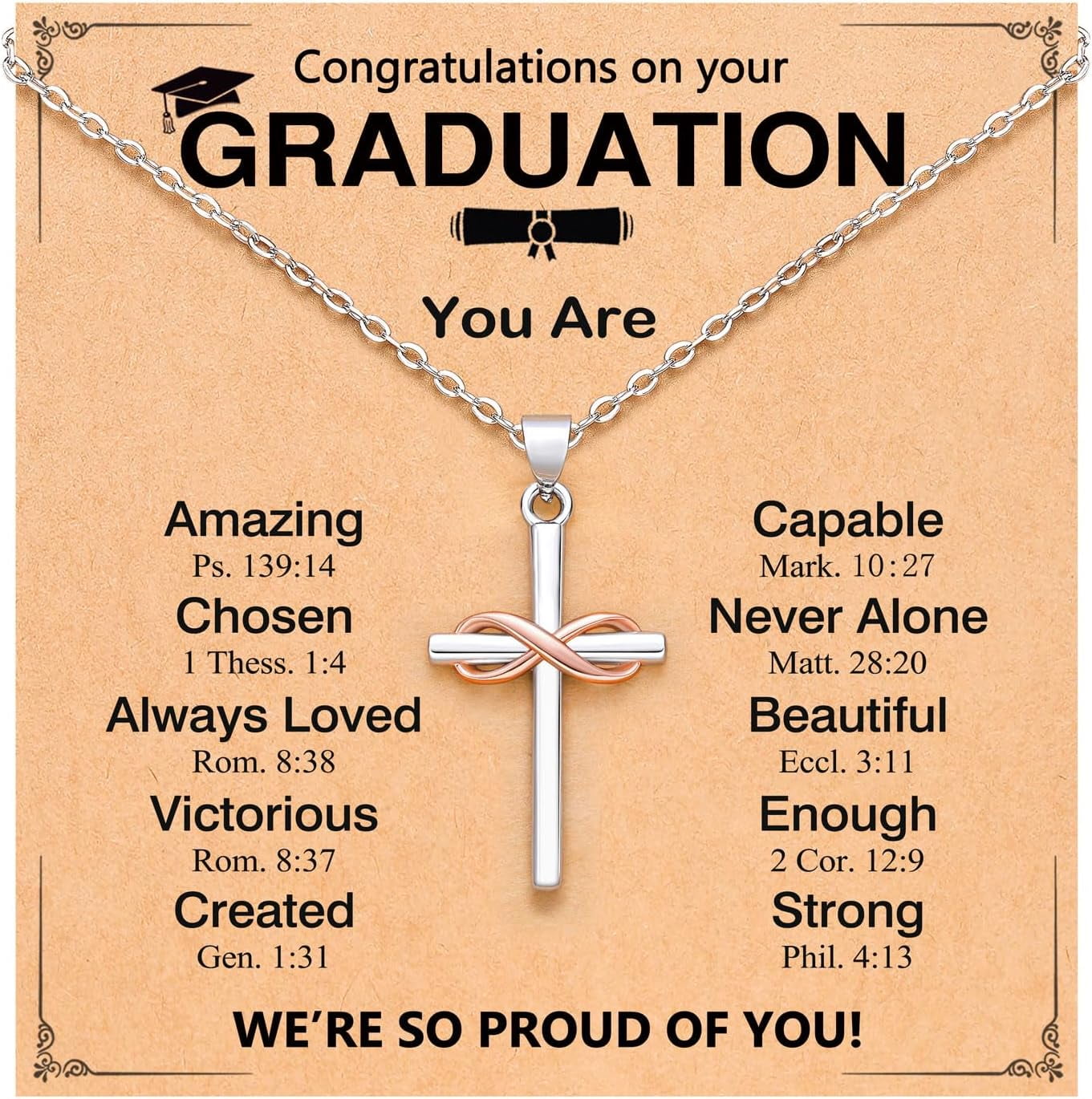 Infinity Cross Necklace for Women, Easter Mothers Day Confirmation ...