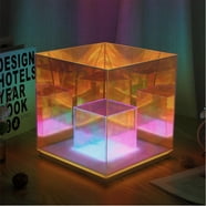 Merkury Innovations Iridescent Infinity Cube Light - Plug-In Multicolor LED Magic Lamp - Walmart.com