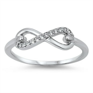 Cubic Zirconia Sterling Silver Triple Heart Ring - Walmart.com