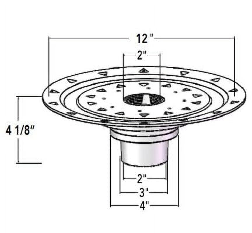 Infinity Drain - Bonded Flange PVC Drain 2 Inch Throat - BFP 22 ...