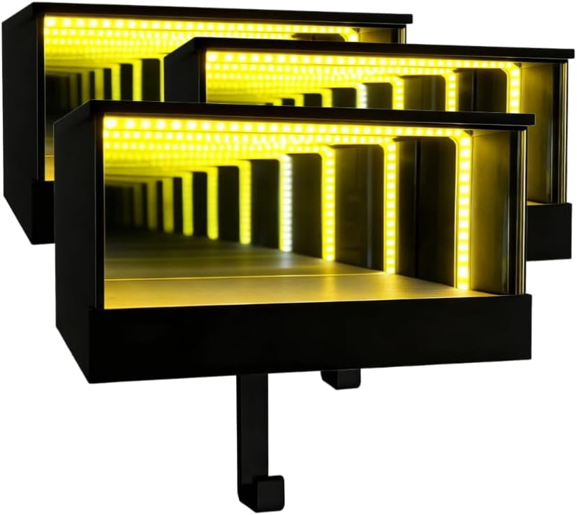 Infinity Garage Key Holder with LED Light, 3D Keys Rack Wall-Mounted ...