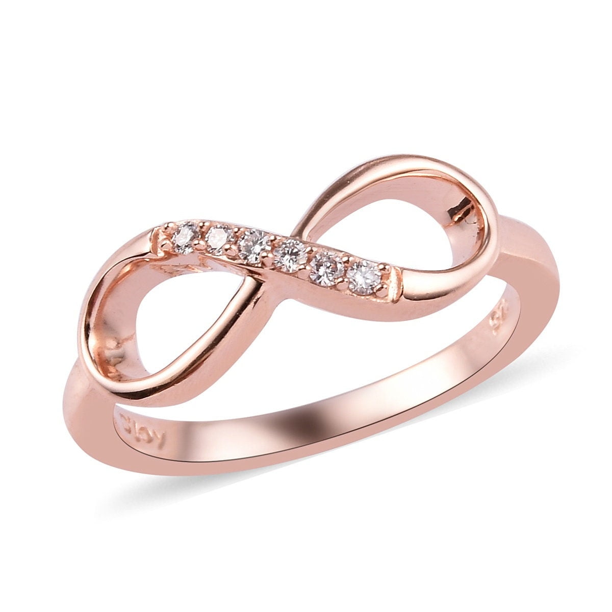 Infinity Gold Ring, 14k Gold Vermeil Infinity Ring, Cz Engagement Ring ...