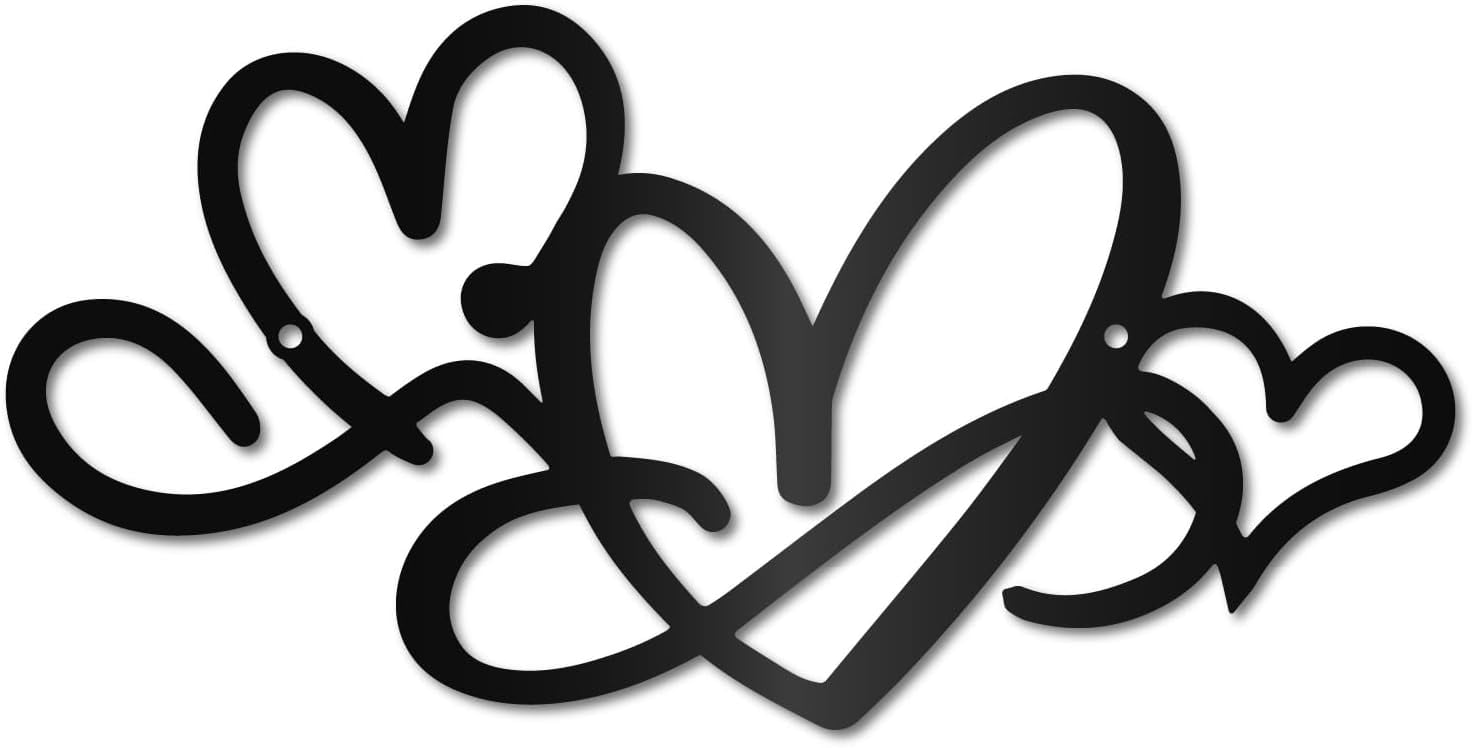 Infinity Heart Metal Wall Art Love Sign Wall Decor Valentine's Day ...