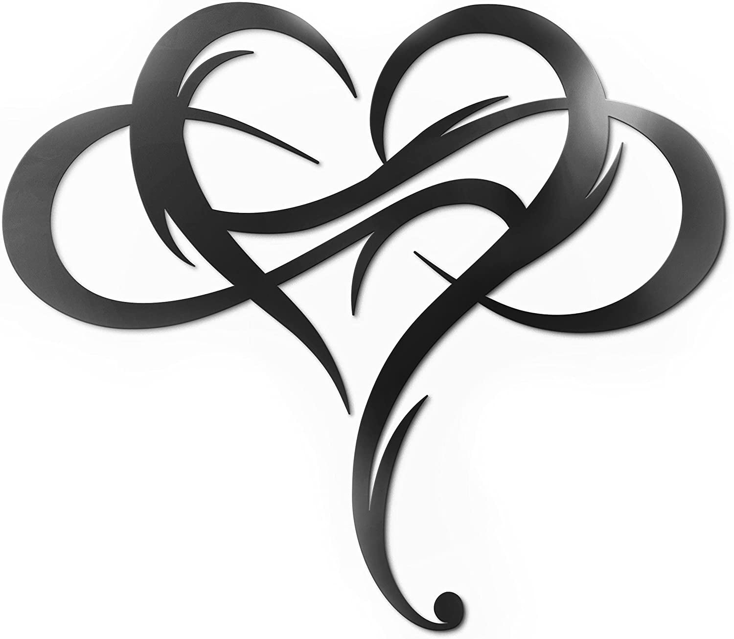 Infinity Heart Metal Wall Plaque, Unique Infinity Heart Wall Decor Love ...