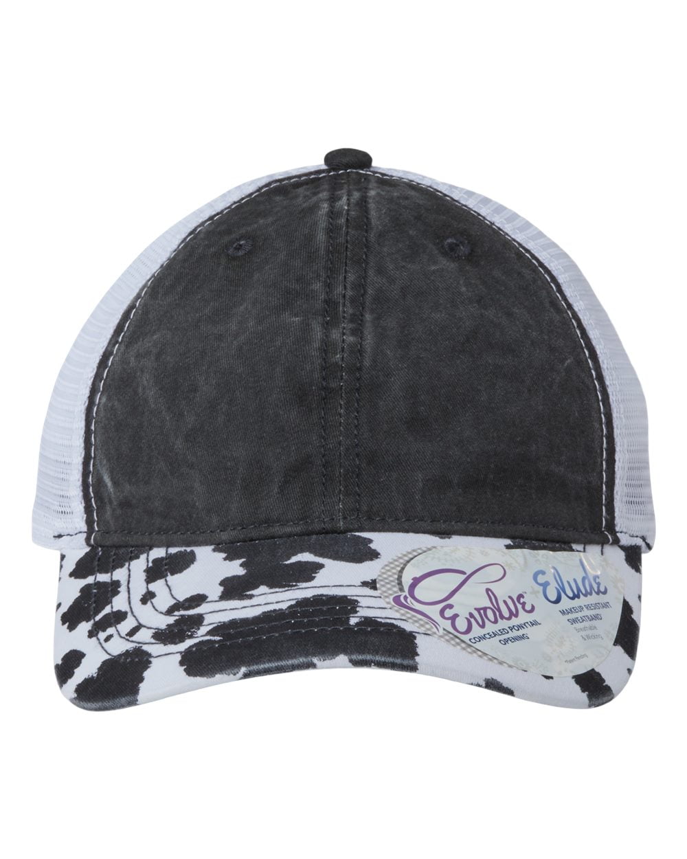 Infinity Her - Women's Animal Print Mesh Back Cap - JANET - Black/ Cow ...