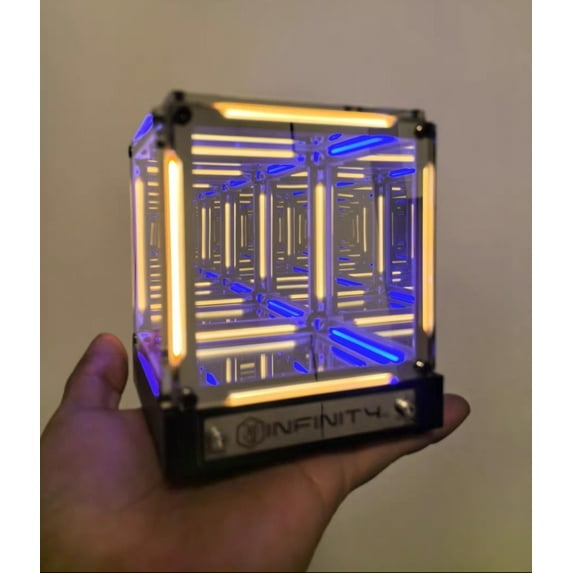 Infinity Hyper Cube LED Light One Touch Control Switch Endless Abyss ...