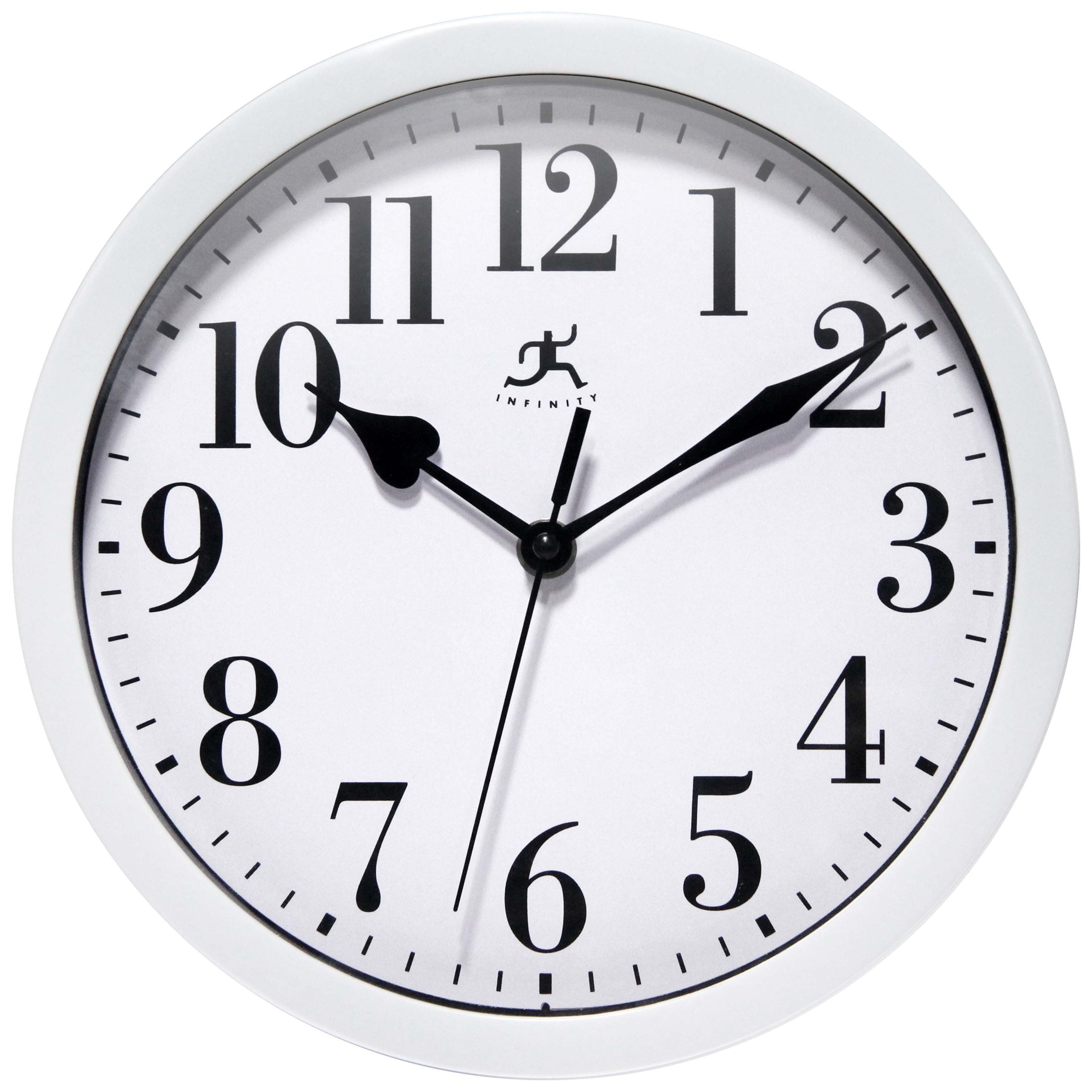 Infinity Instruments Analog Round White Classic Wall Clocks - Walmart.com