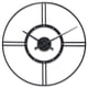 Infinity Instruments Astro Black Round Modern 24-inch Analog Wall Clock ...