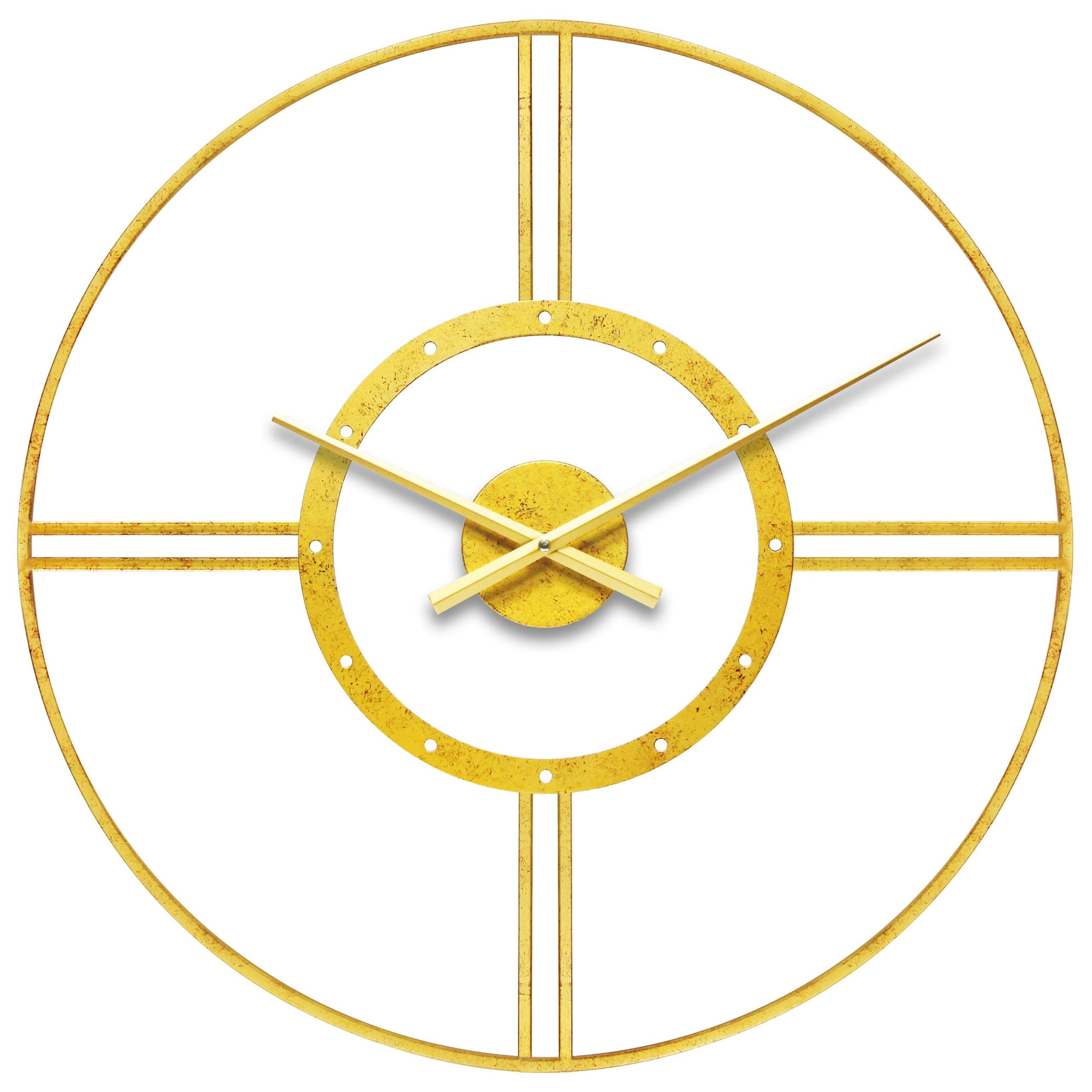 Infinity Instruments Astro Gold Round Modern 24-inch Analog Wall Clock ...