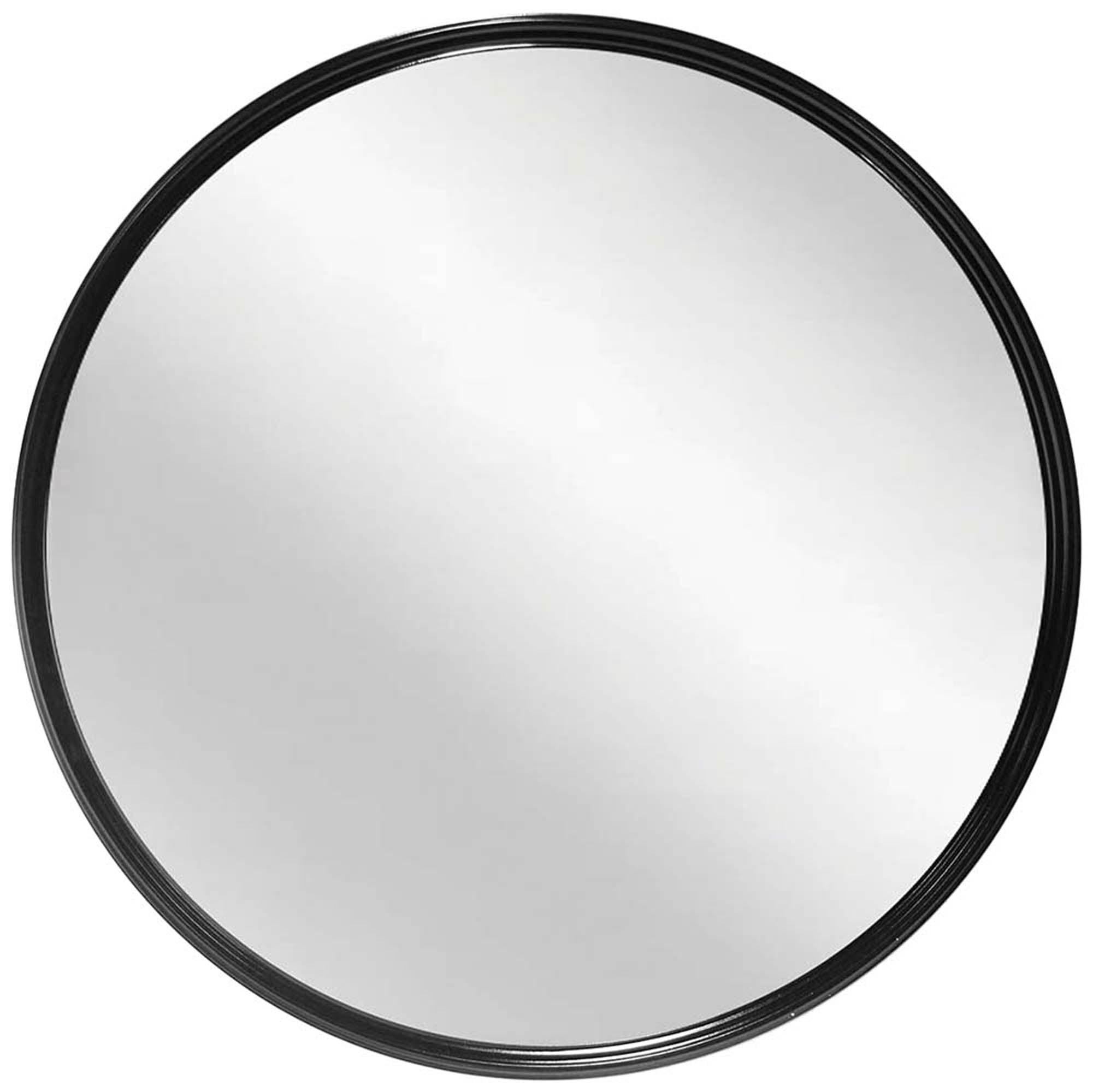 Infinity Instruments Deep Metal Round Black 24 inch Wall Mirror ...