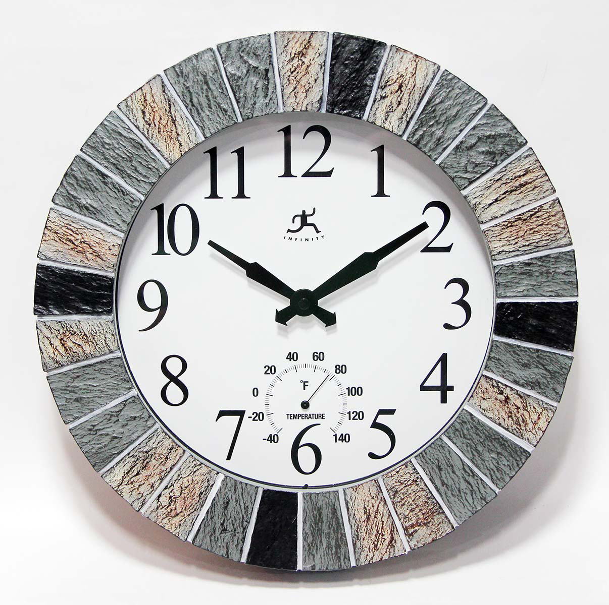 Mainstays Indoor Round 11.5" Black Traditional Analog Wall Clock with ...