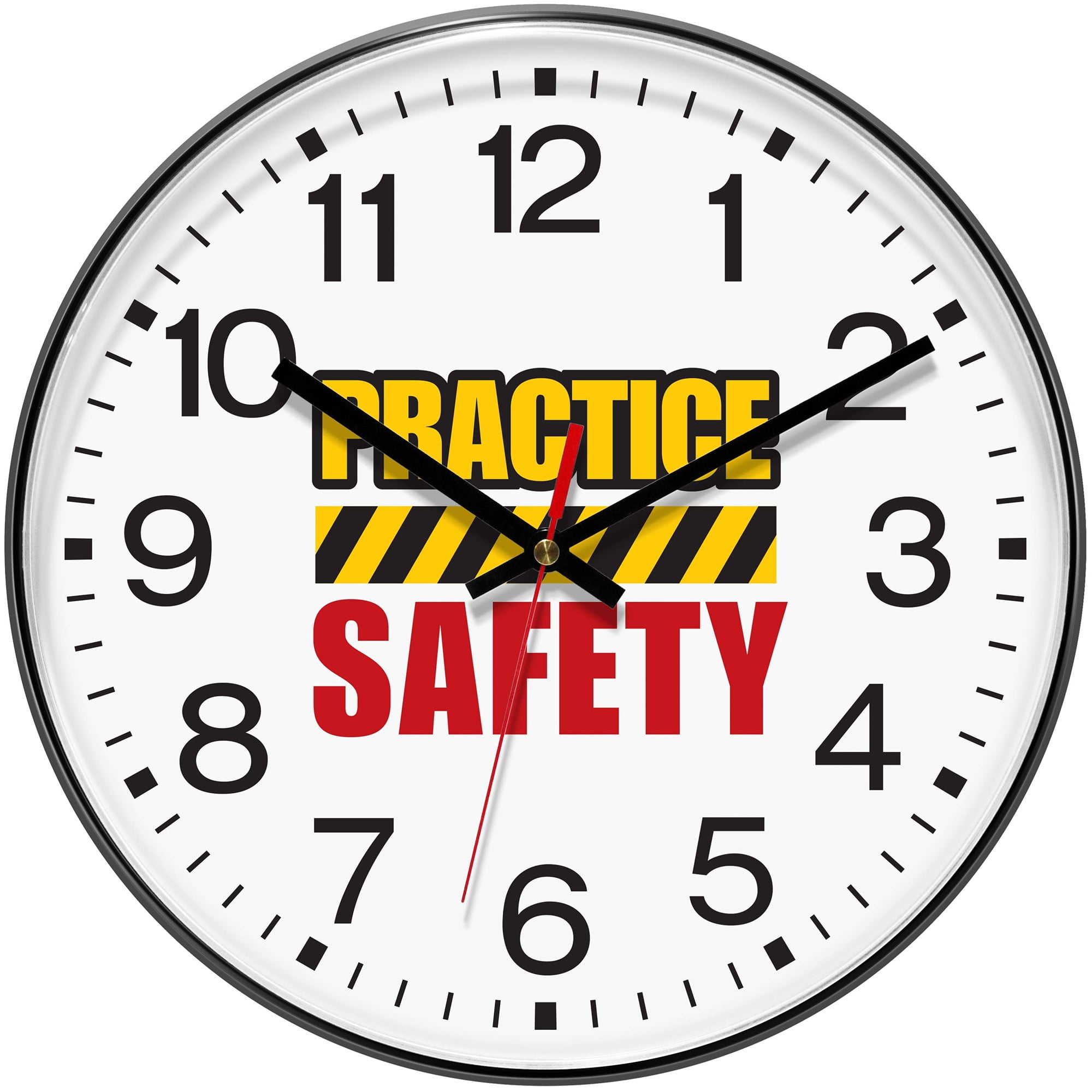 Infinity Instruments Prosaic ITC Practice Safety Wall Clock, Black, 12 ...