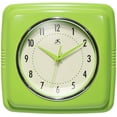 Infinity Instruments Retro Square Apple Green Plastic 9.25-inch Analog ...