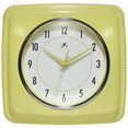 Infinity Instruments Retro Square Yellow Wall Clock, 9.25" - Walmart.com