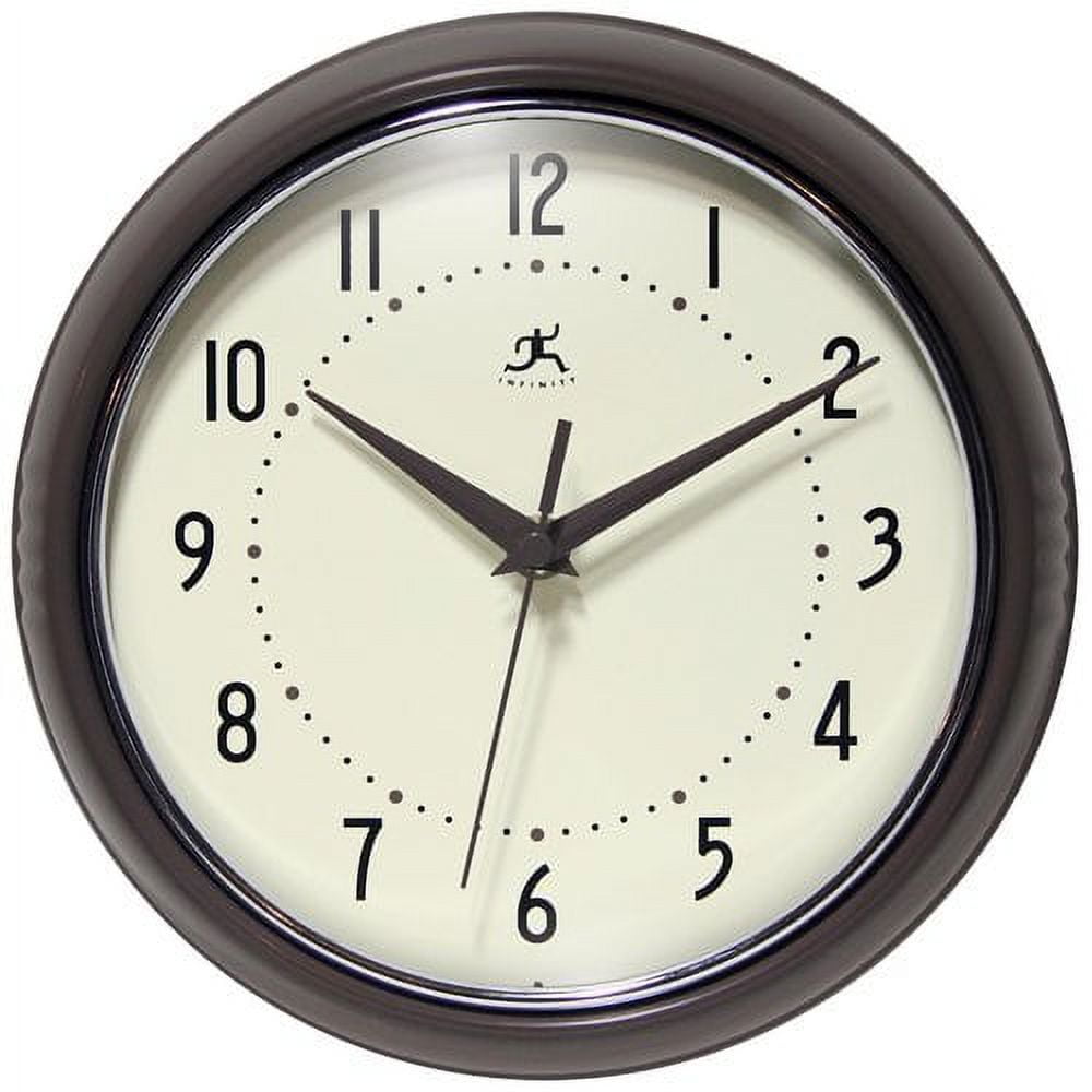 Infinity Instruments Round Retro 7.25'' Wall Clock - Walmart.com