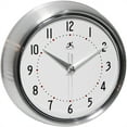 Infinity Instruments Retro Round Silver Metal 9.5-inch Analog Wall ...