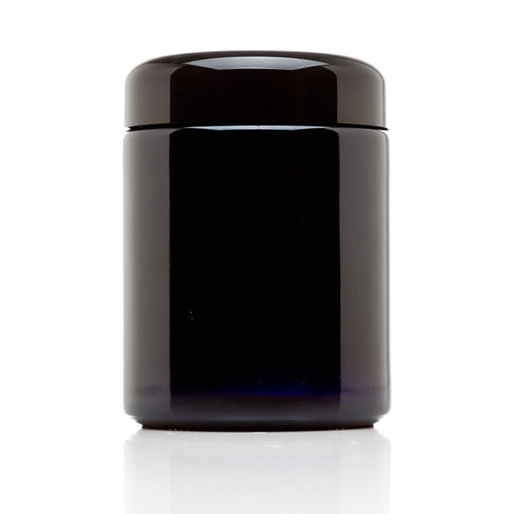 Infinity Jars Classic Black Glass Jar 250 ml (8.3 fl oz) Airtight Screw ...