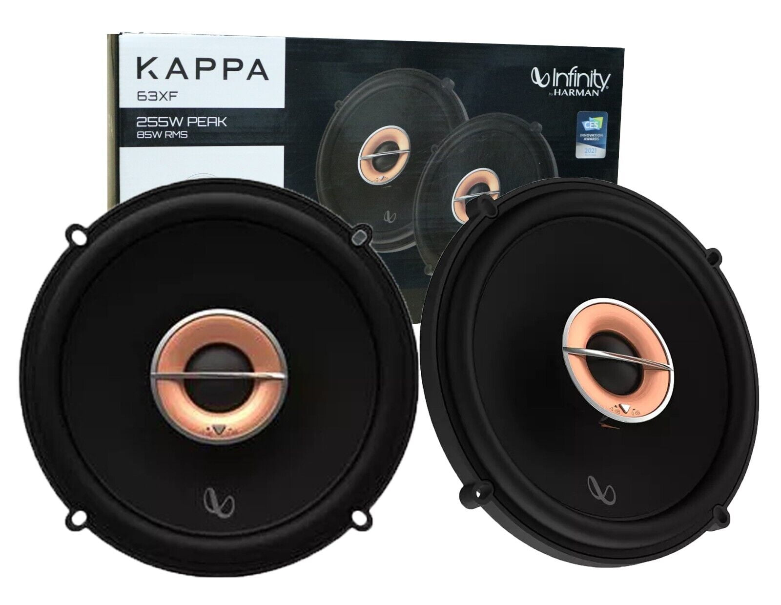 Infinity KAPPA 63XF 6.5" Two-way 255W Peak 85W RMS Car Audio Speakers ...