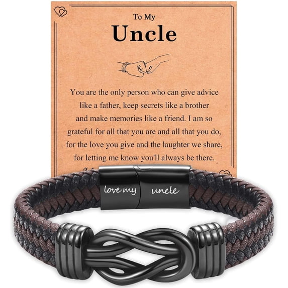 Infinity Knot Bracelet Leather Bracelet Gifts for Son Grandson Nephew ...