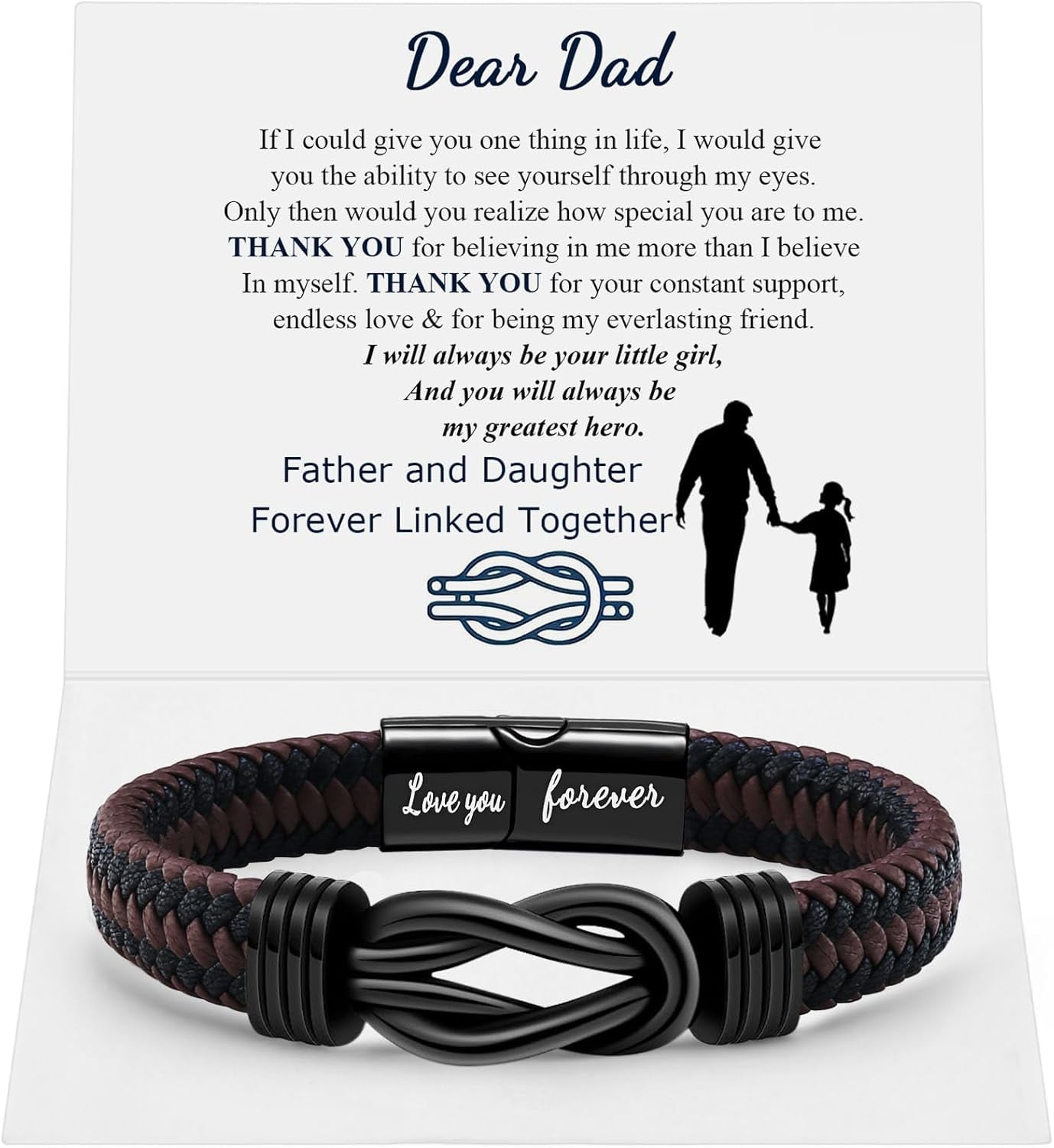 Infinity Knot Leather Bracelet Forever Linked Together Bracelet ...