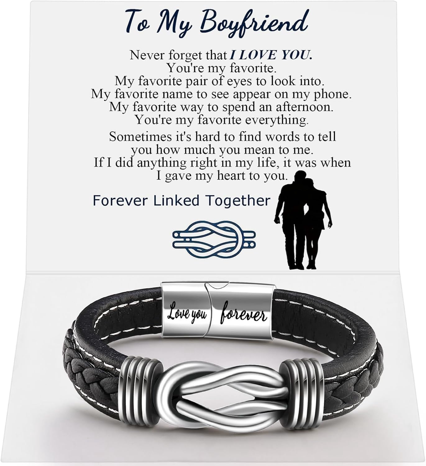 Infinity Knot Leather Bracelets For Men Birthday Anniversary Christmas ...
