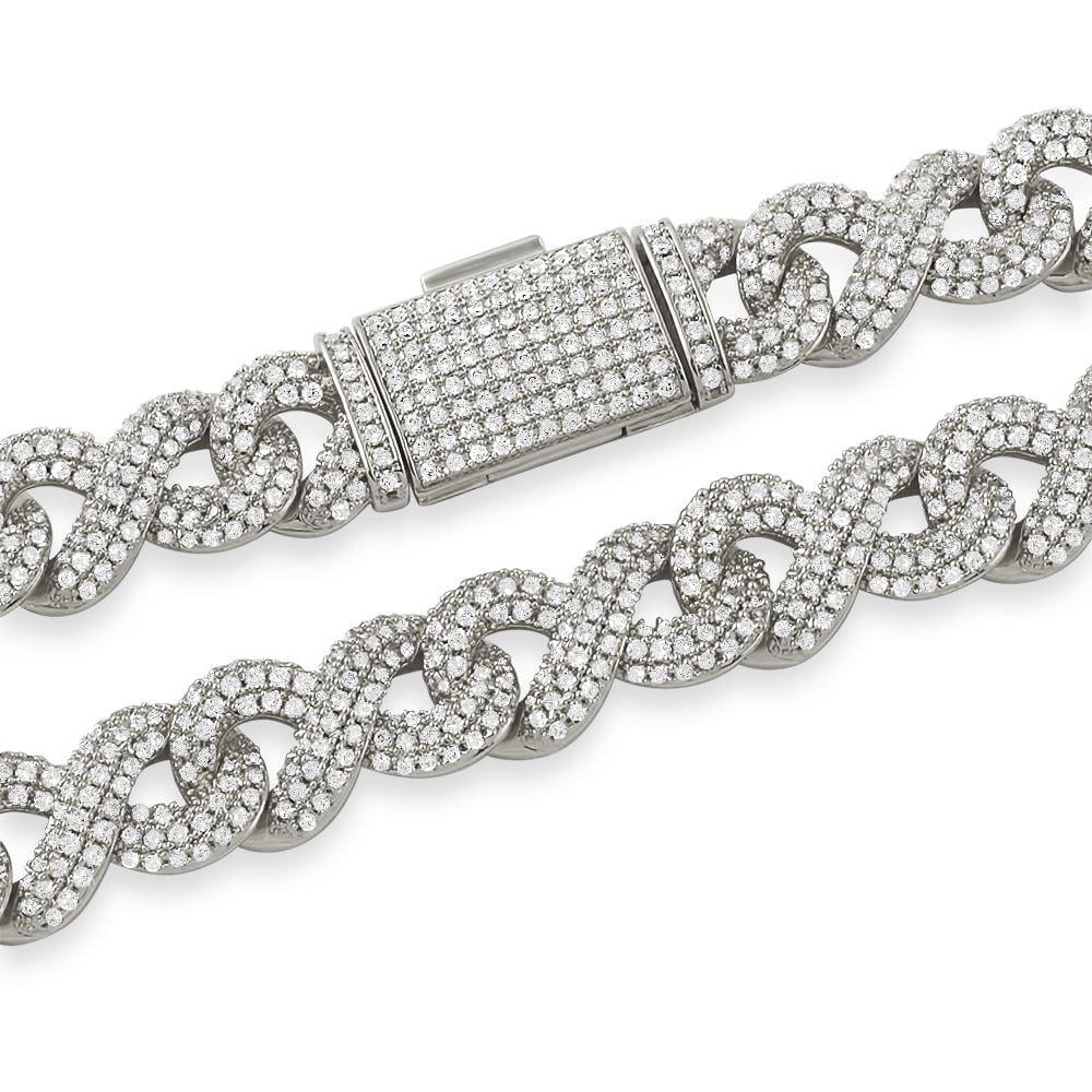 Infinity Link CZ Bling Bling Iced Out Chain - Walmart.com