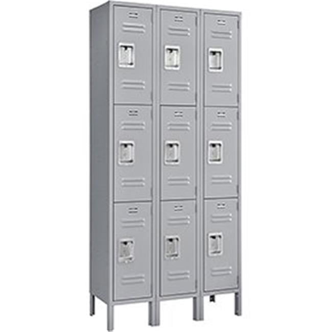 Infinity Locker 3 Tier 12 x 15 x 24 in. 9 Door Ready to Assemble - Gray ...