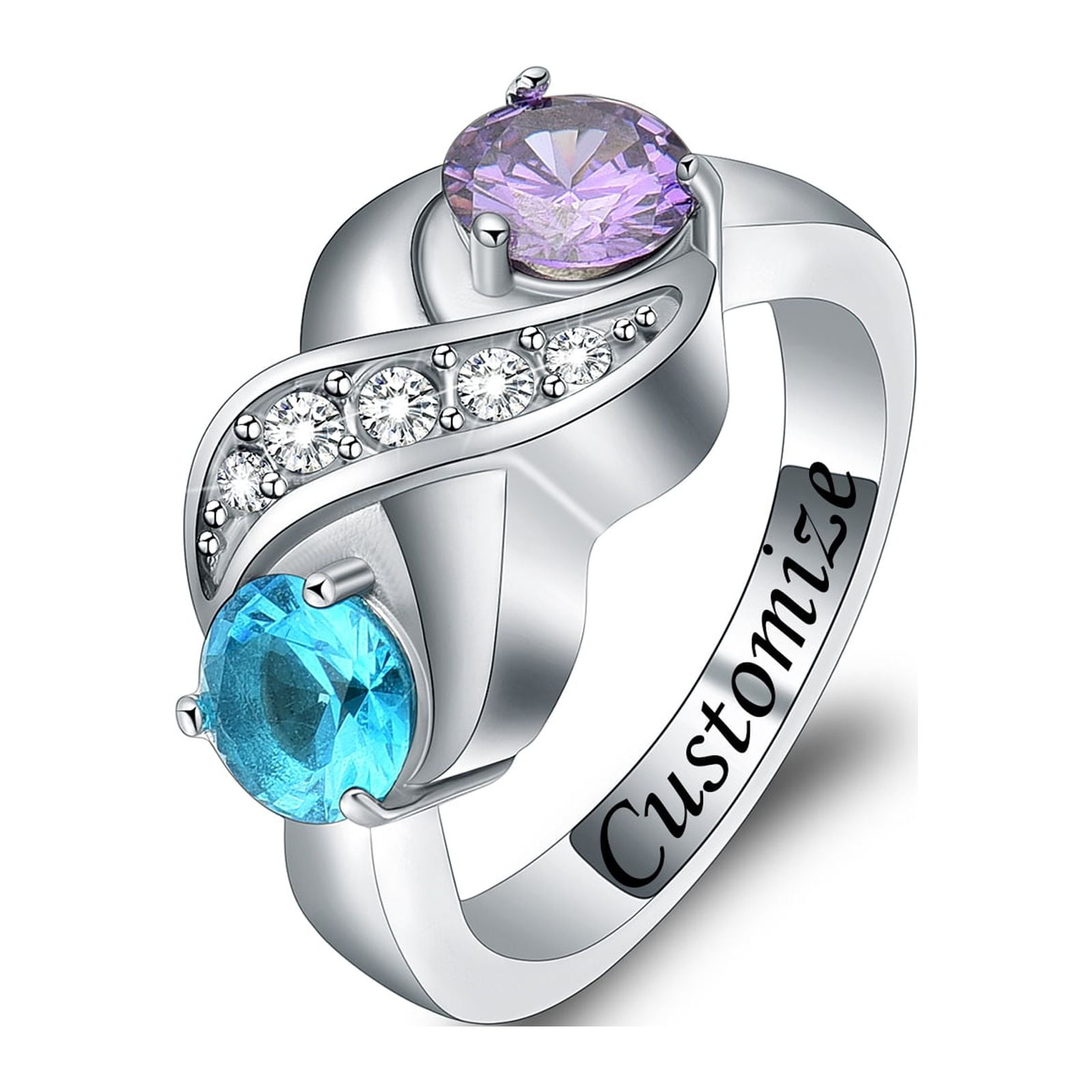 Infinity Love Women's Stainless Steel Crystal Ring Cremation Jewelry ...