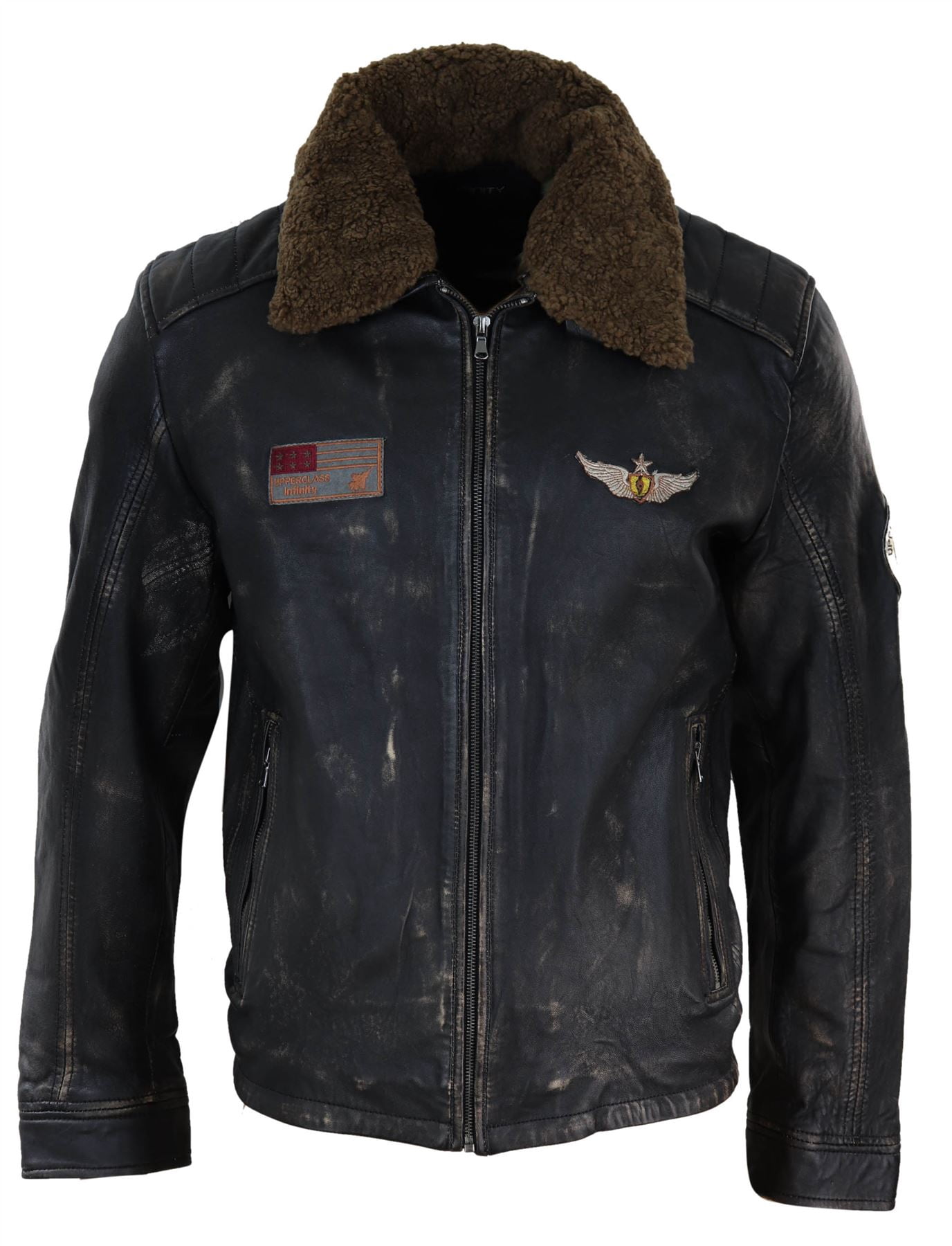 Infinity Men's Flying Aviator Jacket With Collar - Walmart.com