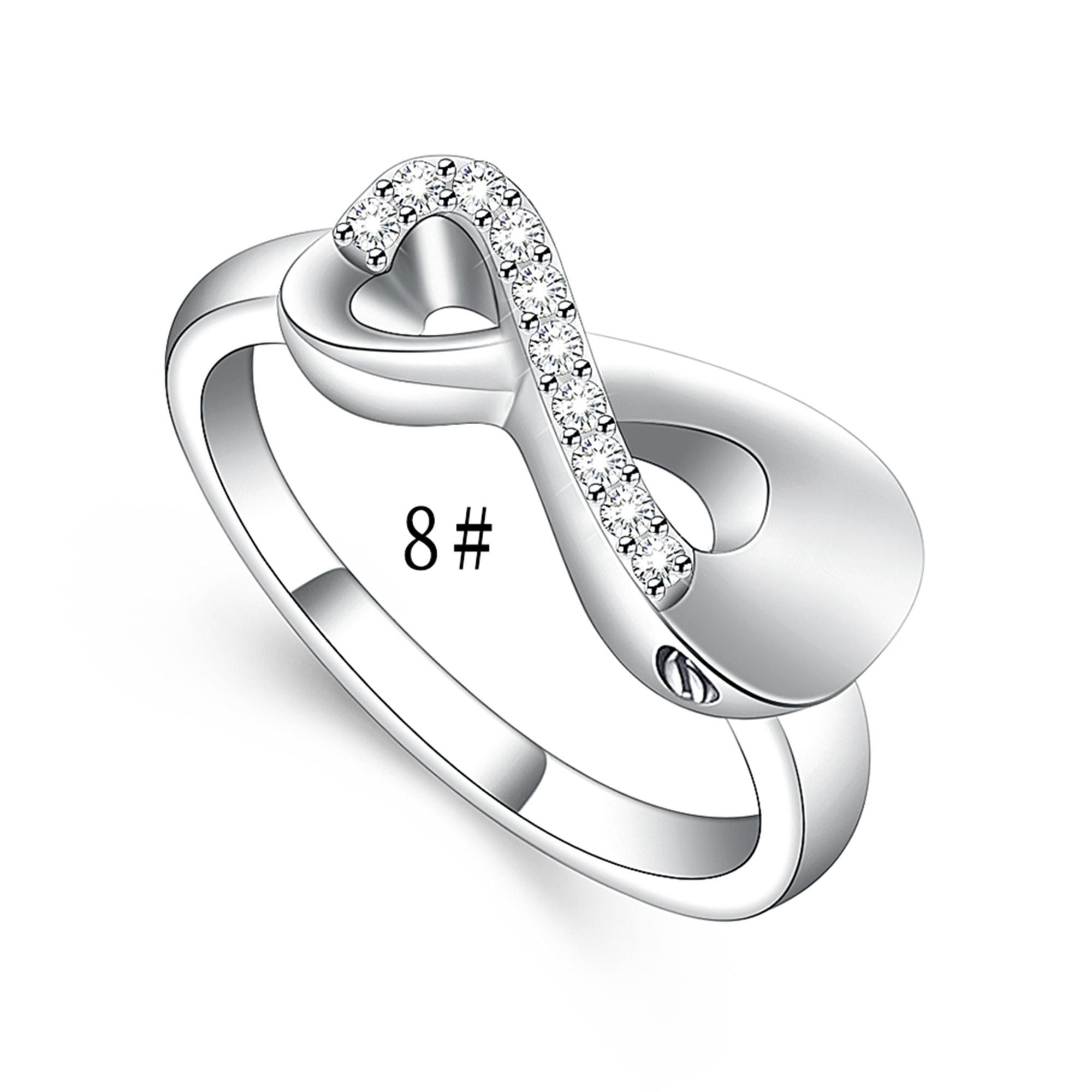 Imrsanl Infinity Mini Ring, Cremation Urn for Ashes, Women Finger Ring ...