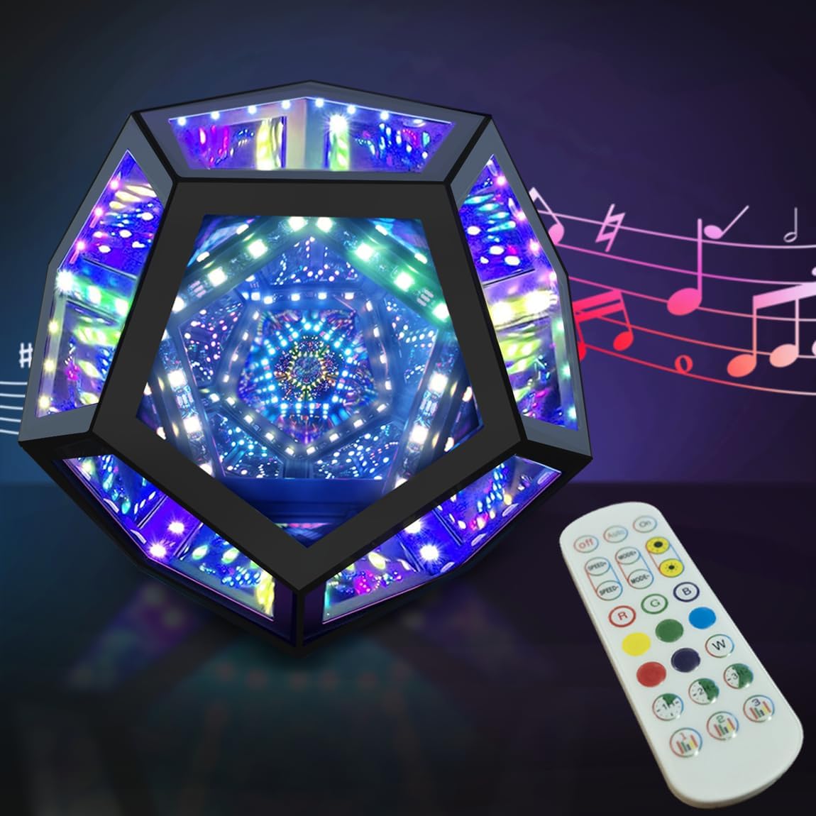 Infinity Mirror Light - Dodecahedron Light for USB Powered - Infinity ...