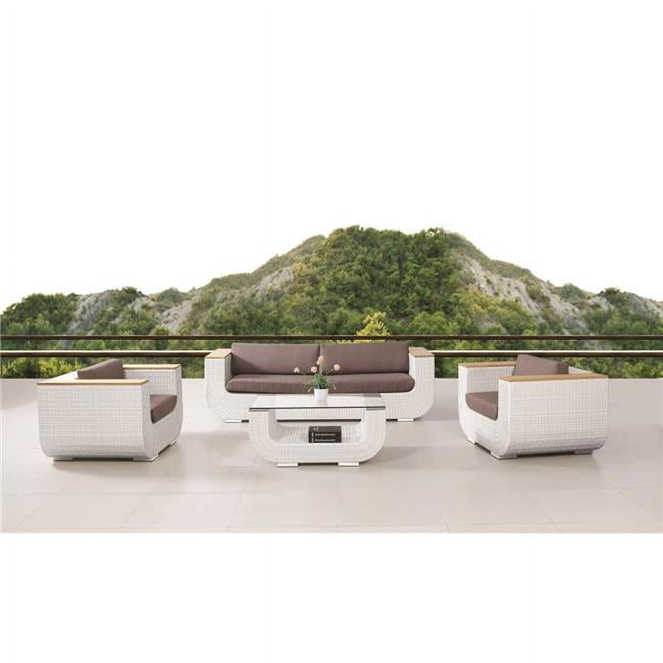 Infinity Outdoor Living CAPRI Outdoor Pe Rattan Wicker Sofa Set - 4 ...