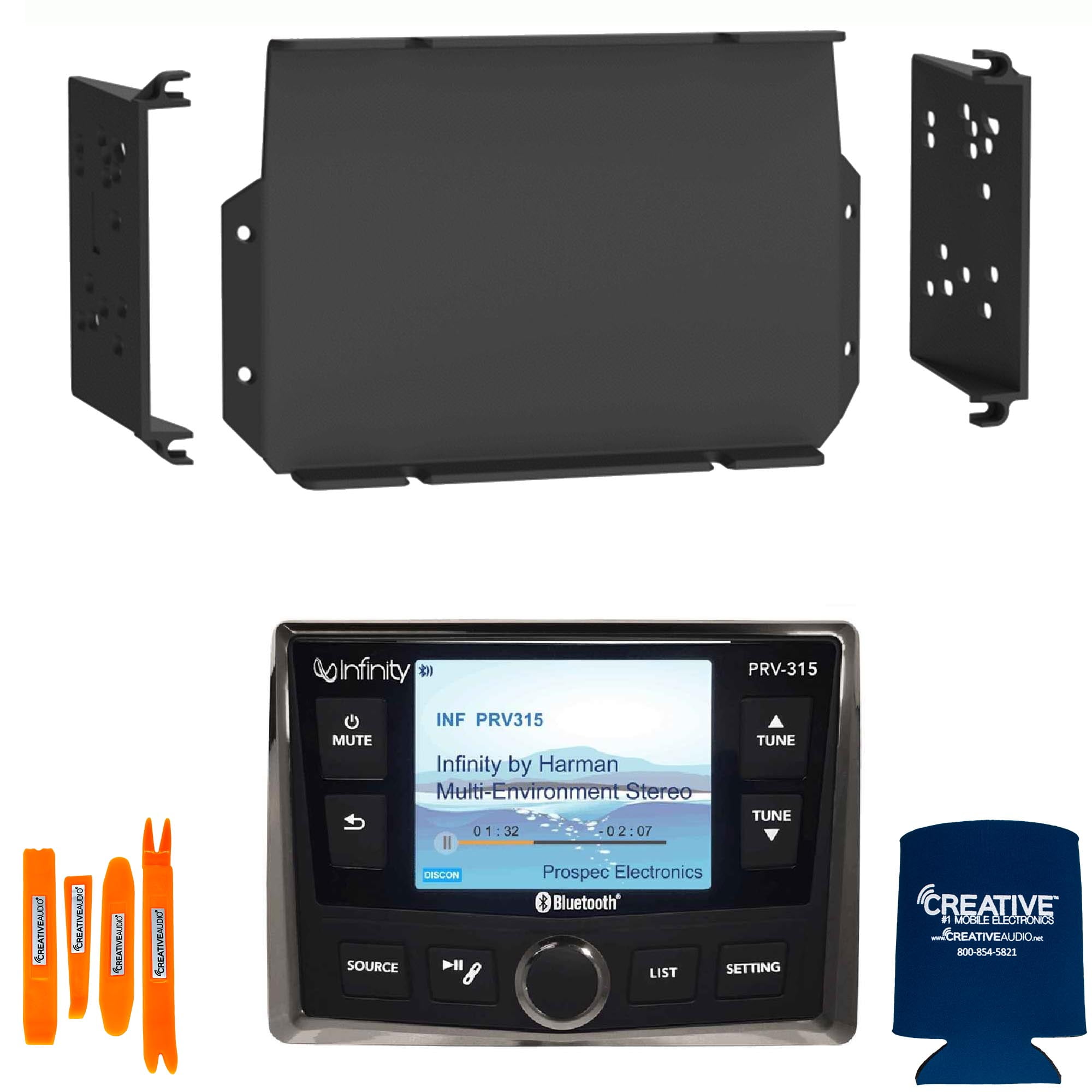 Infinity PRV-315 Waterproof Marine Radio with MPS-GEN02 16-20 Polaris ...