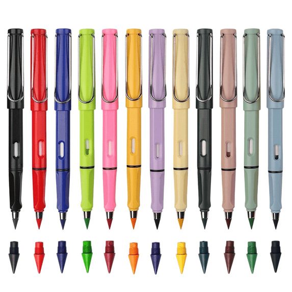 Infinity Pencil Everlasting Pencil,12PCS Reusable Infinite Pencil with ...