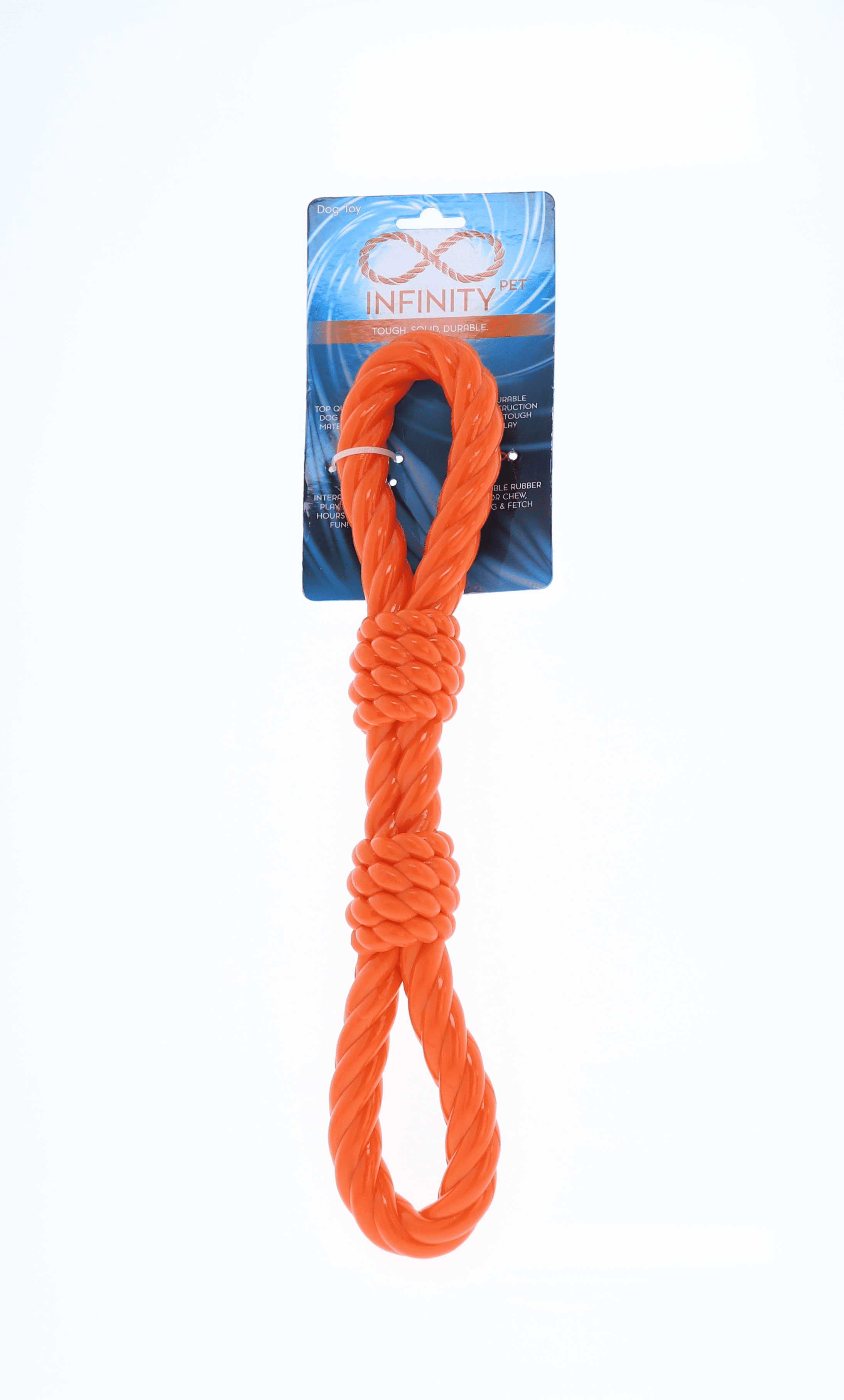 Infinity Pet Flexible TPR Rope Chew and Tug Toy, Double Knot, Orange ...