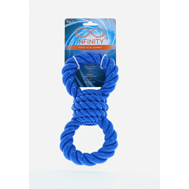 Infinity Pet TPR Chew and Tug Dog Rope Toy, Figure 8, Blue - Walmart.com