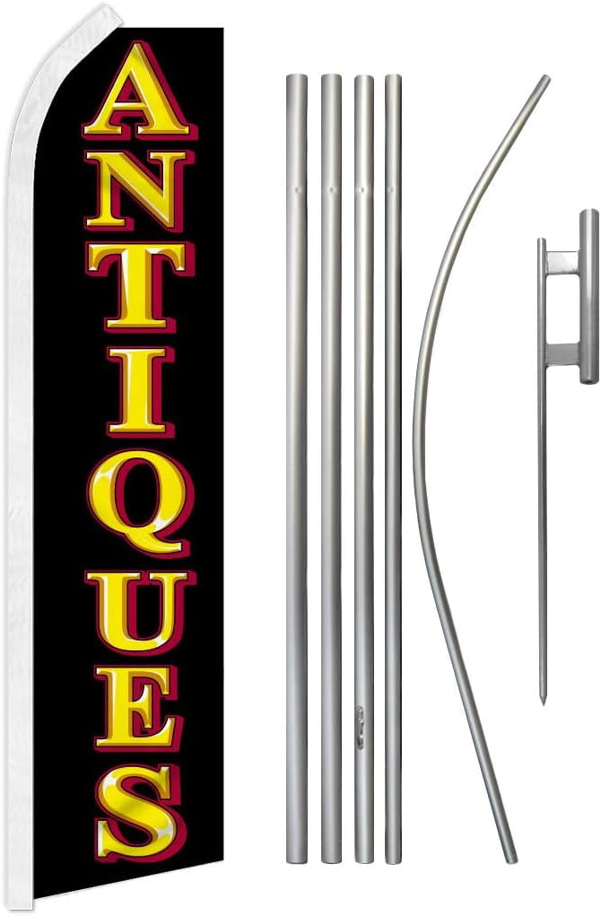 Infinity Republic - Antiques Banner Swooper Flag & Pole Kit - Perfect ...