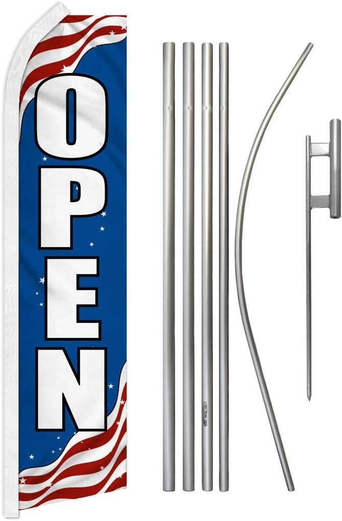 Infinity Republic - Open Patriotic Banner USA Swooper Flag & Pole Kit ...