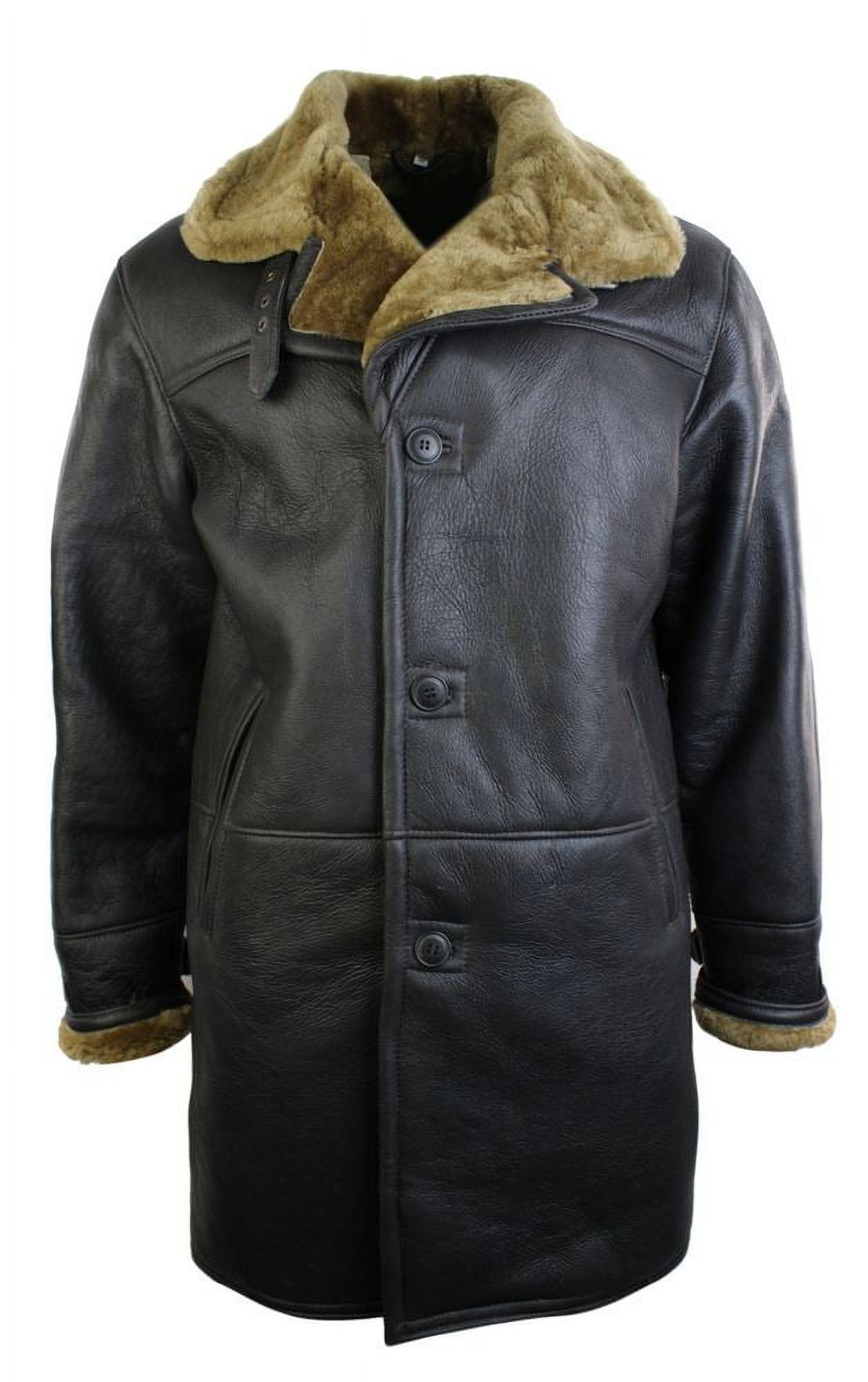 Infinity Roy Men Brown Duffle Crombi Sheepskin Jacket Brown - Walmart.com