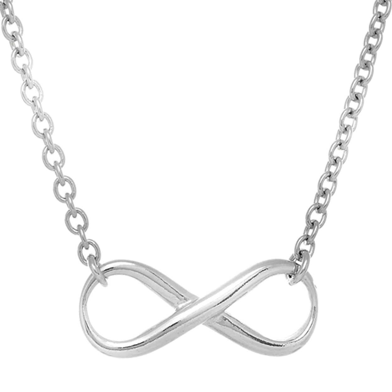 Infinity Sign Link Necklace In Sterling Silver, 18 - Walmart.com