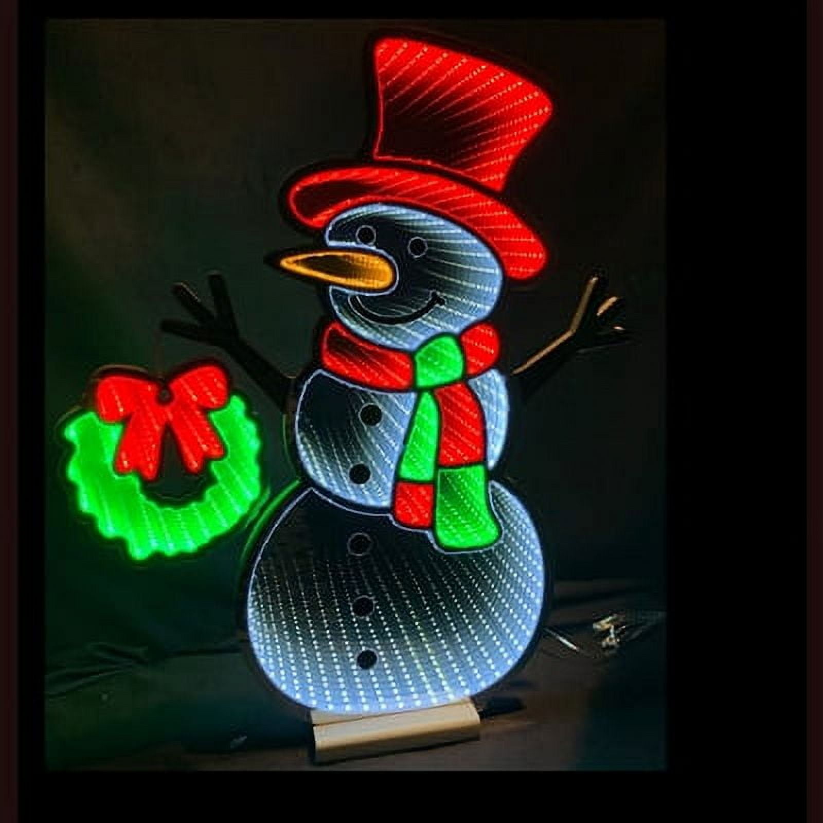 Infinity Snowman with Christmas Wreath Light - Walmart.com