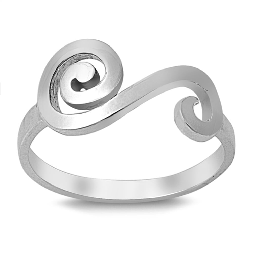 Infinity Spiral Swirl Purity Ring .925 Sterling Silver Band Jewelry ...