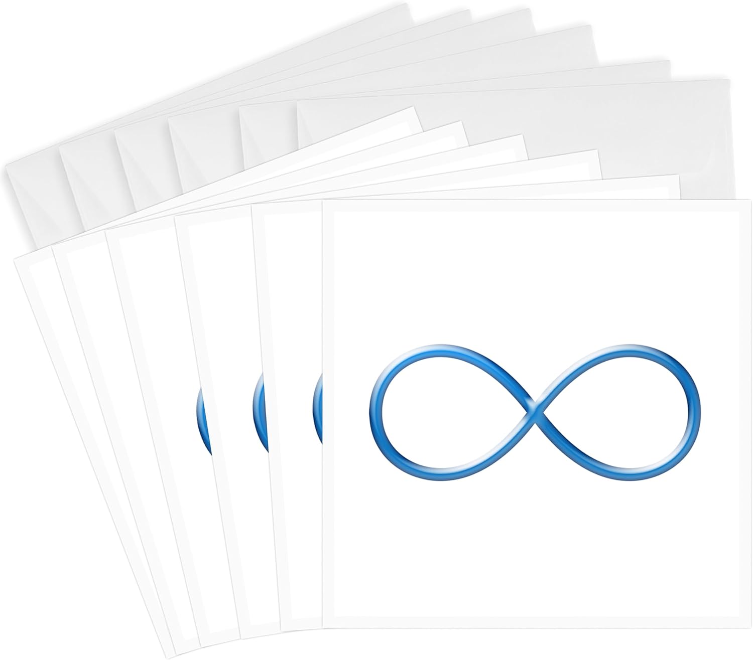 Greeting Cards - Infinity Symbol (Blue) - 6 Pack - Digital Design ...