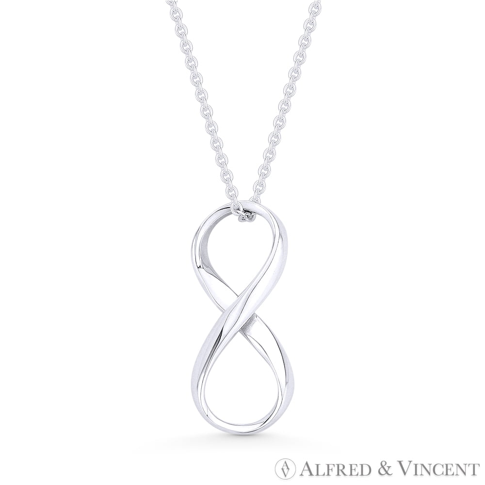 Infinity Symbol / Figure 8 Charm Pendant in .925 Sterling Silver ...