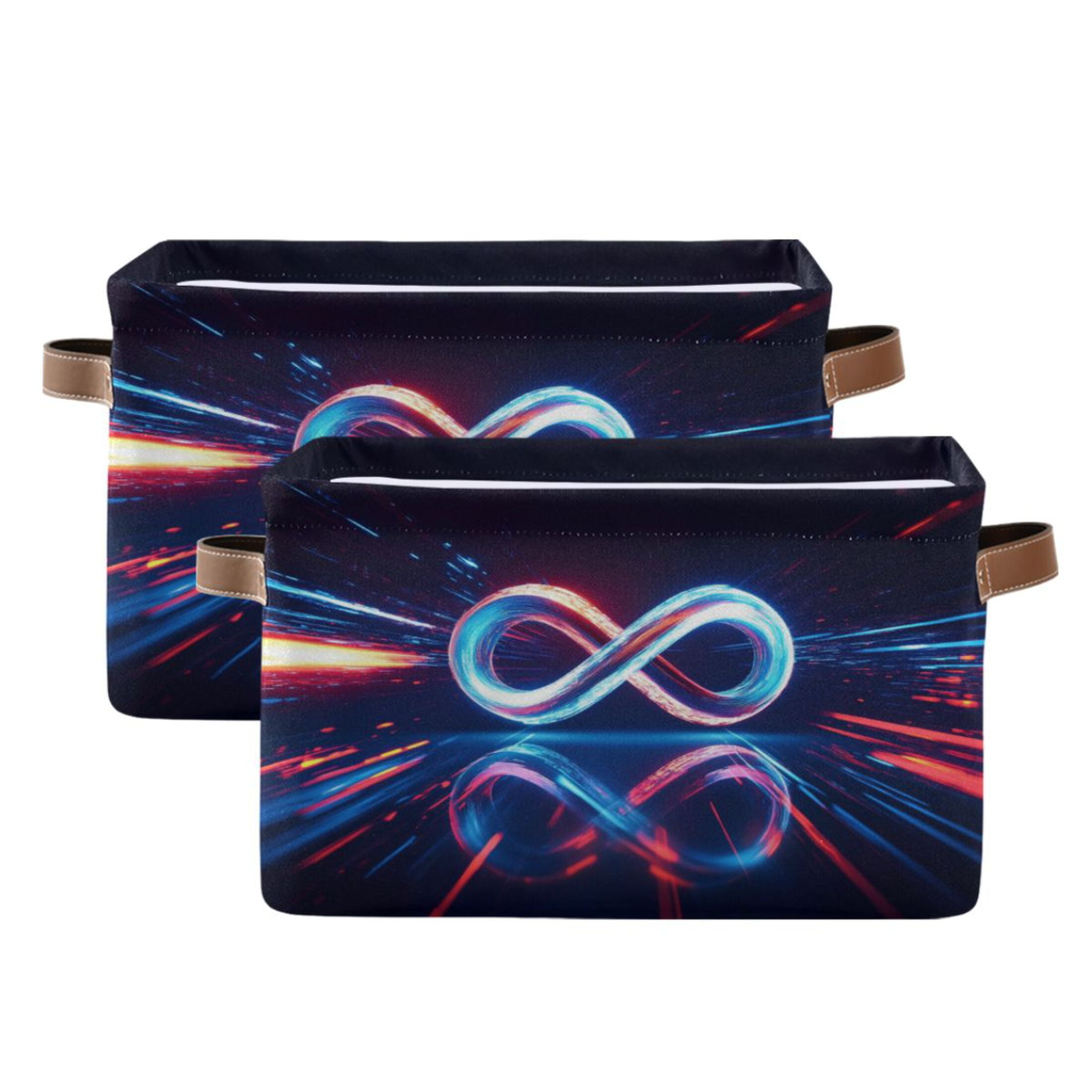 The Infinity Symbol Foldable Storage Basket,Canvas Fabric Foldable ...