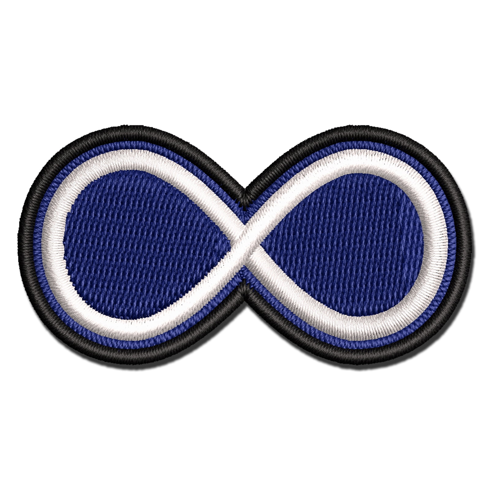 Infinity Symbol Outline Applique Multi-Color Embroidered Hook & Loop ...