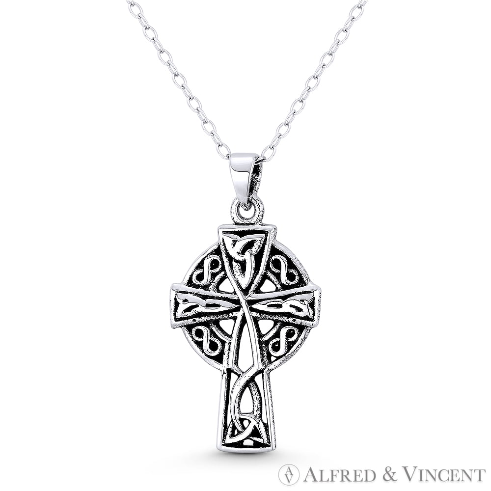Infinity & Trinity Knot Celtic Irish Christian Cross 29x15mm (1.1x0.6in ...