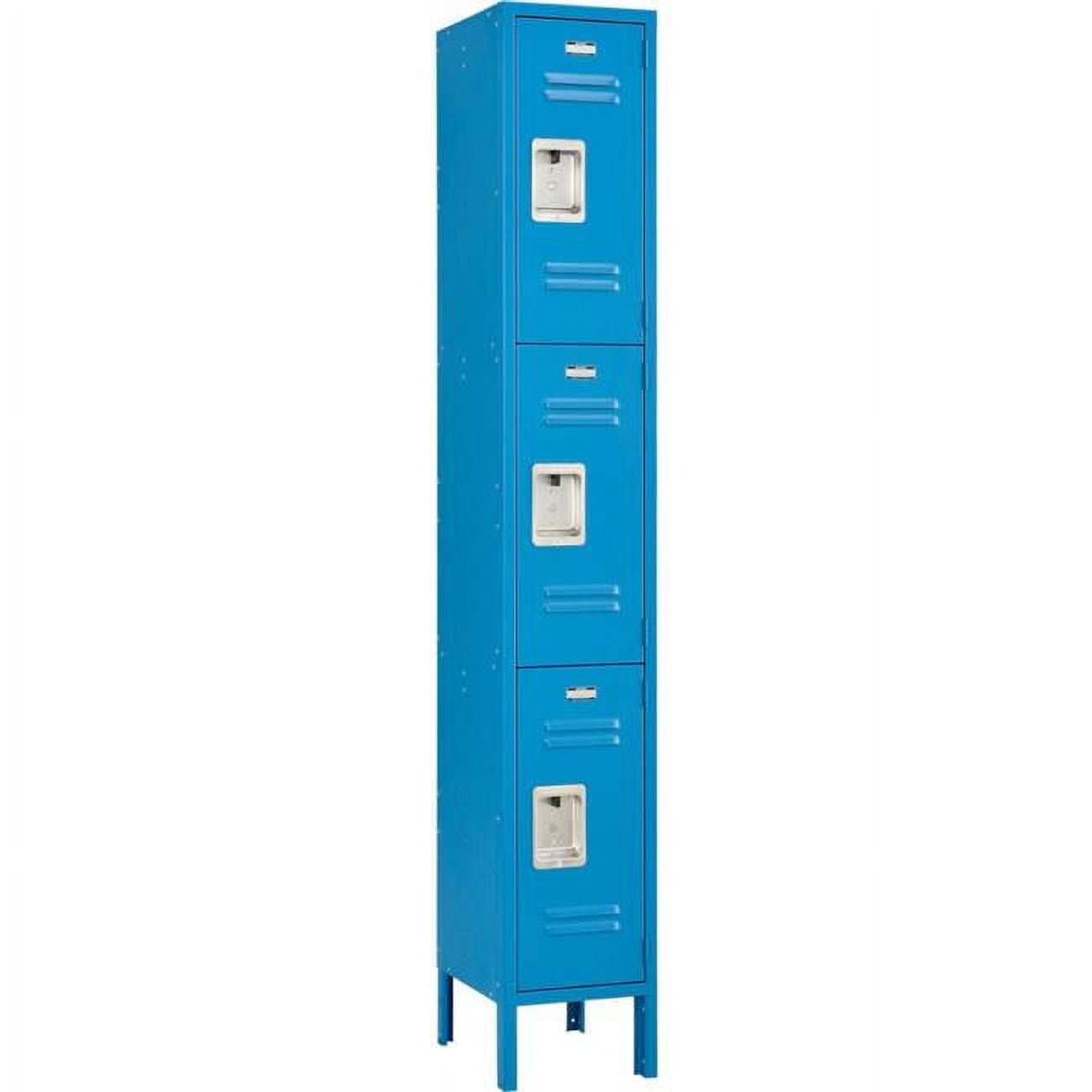 Infinity Triple Tier 3 Door Assembled Locker, Blue - 12 x 15 x 24 in ...